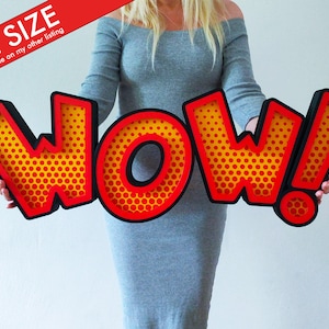 3D Retro Pop Art Sign, Unique Freestanding Desk Modern Pop Art Decor ...