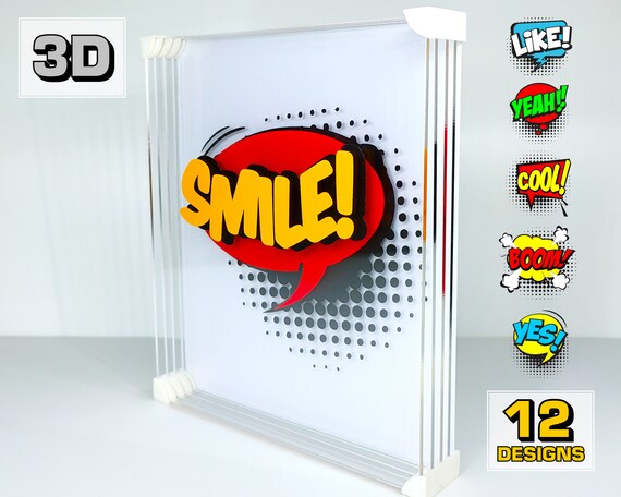 3D Retro Pop Art Sign Unique Freestanding Desk Modern Pop Art - Etsy