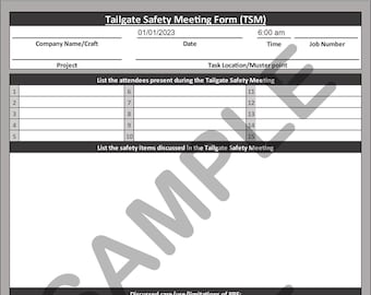 Jobsite Hazard Assessment JHA Form Fillable PDF - Etsy