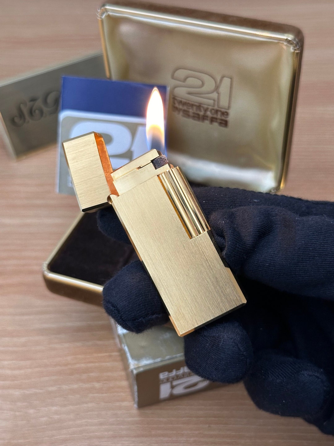 Vintage 1980 Saffa 21 Made in Italy 18k Gold Finish Full Set - Etsy