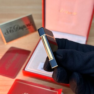 Vintage 1980 St Dupont 24k Gold Finish Natural Lacquer All Over LD ...