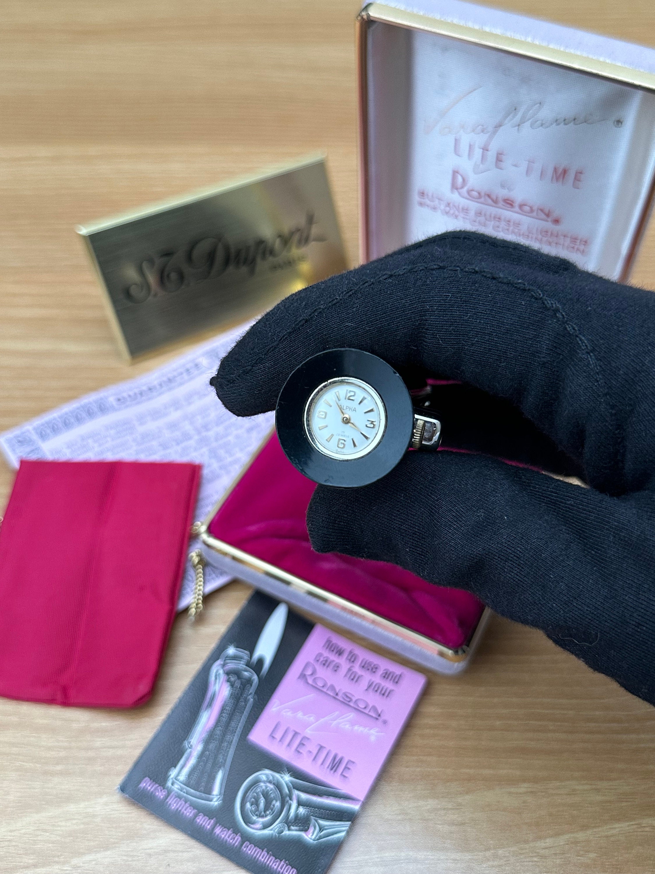 Vintage 1960 Ronson Lite-time Lighter Watch / Collector Item Both ...