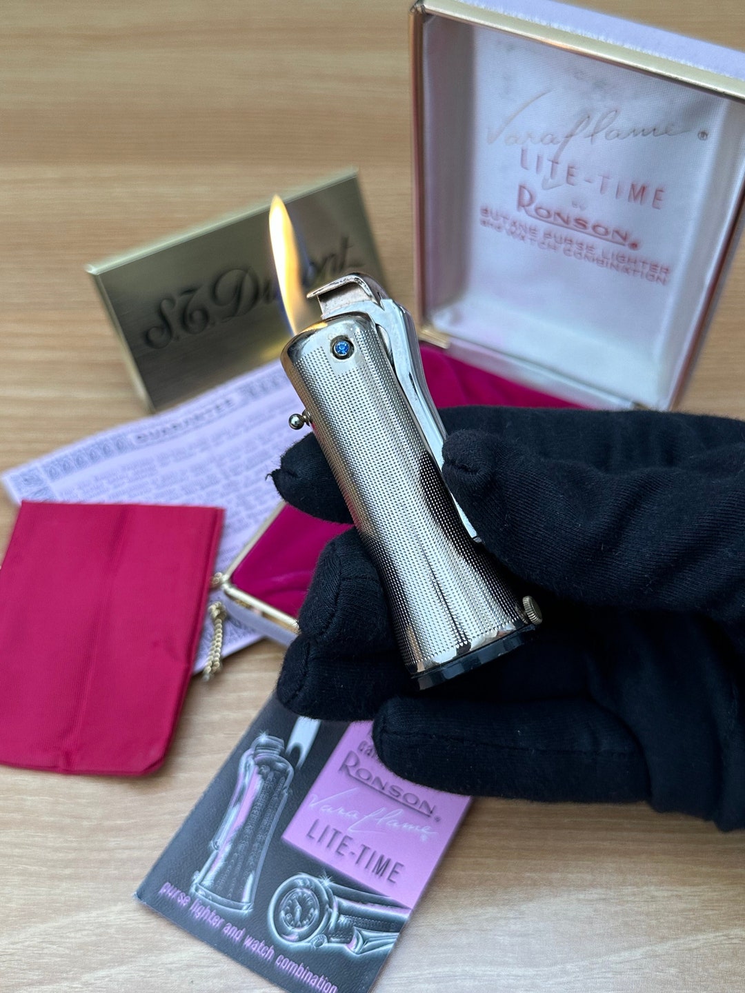 Vintage 1960 Ronson Lite-time Lighter Watch / Collector Item Both ...