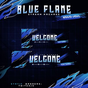 Blue Flames Stream Pack – Dynamic Gaming Screens & Effects for Live ...