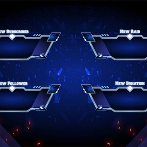 OVERLAYS Wonderful Blue Showtime Twitch Overlay Stream Style Twitch ...