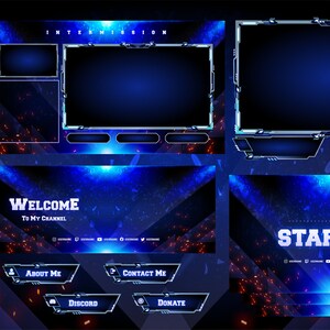 OVERLAYS Wonderful Blue Showtime Twitch Overlay Stream Style Twitch ...