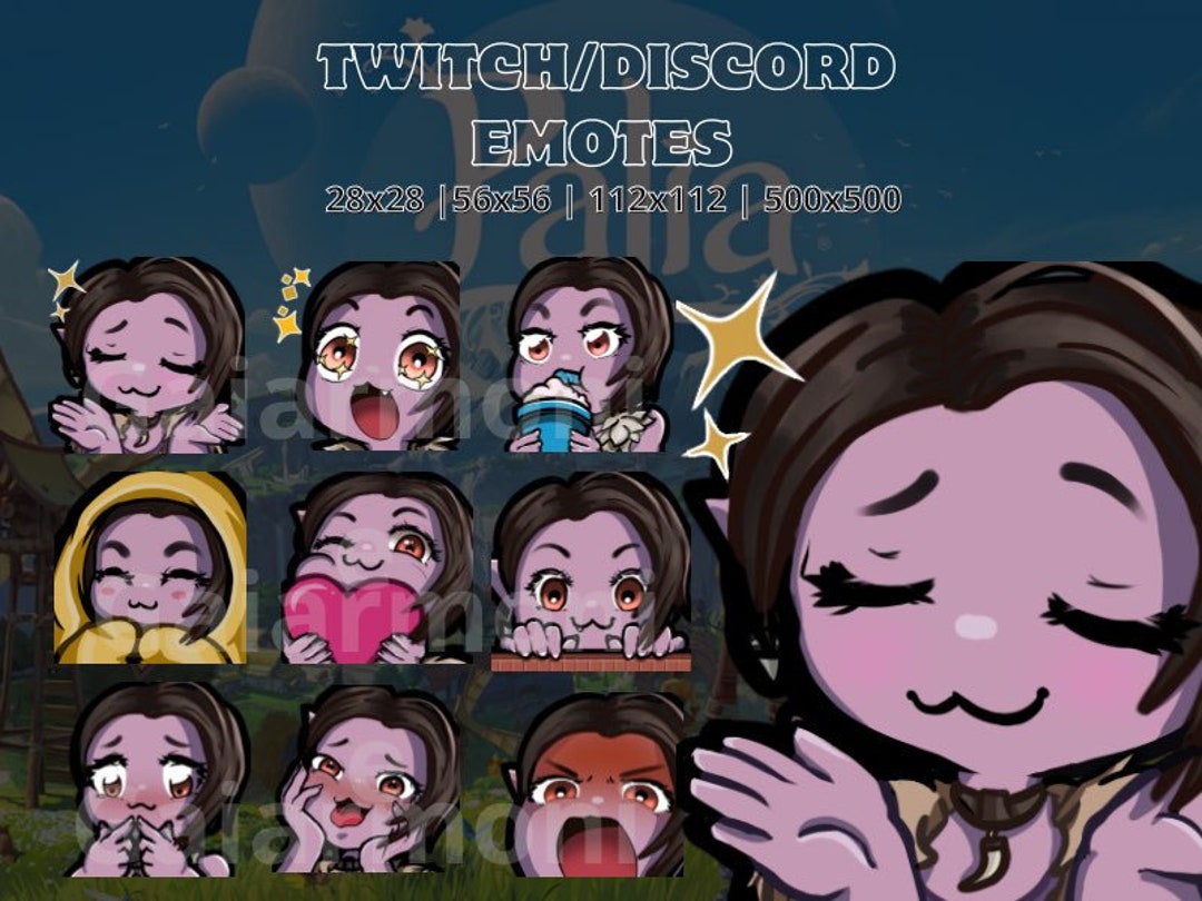 Kenyatta Emotes Pack | Palia Emotes Twitch - Discord - Etsy