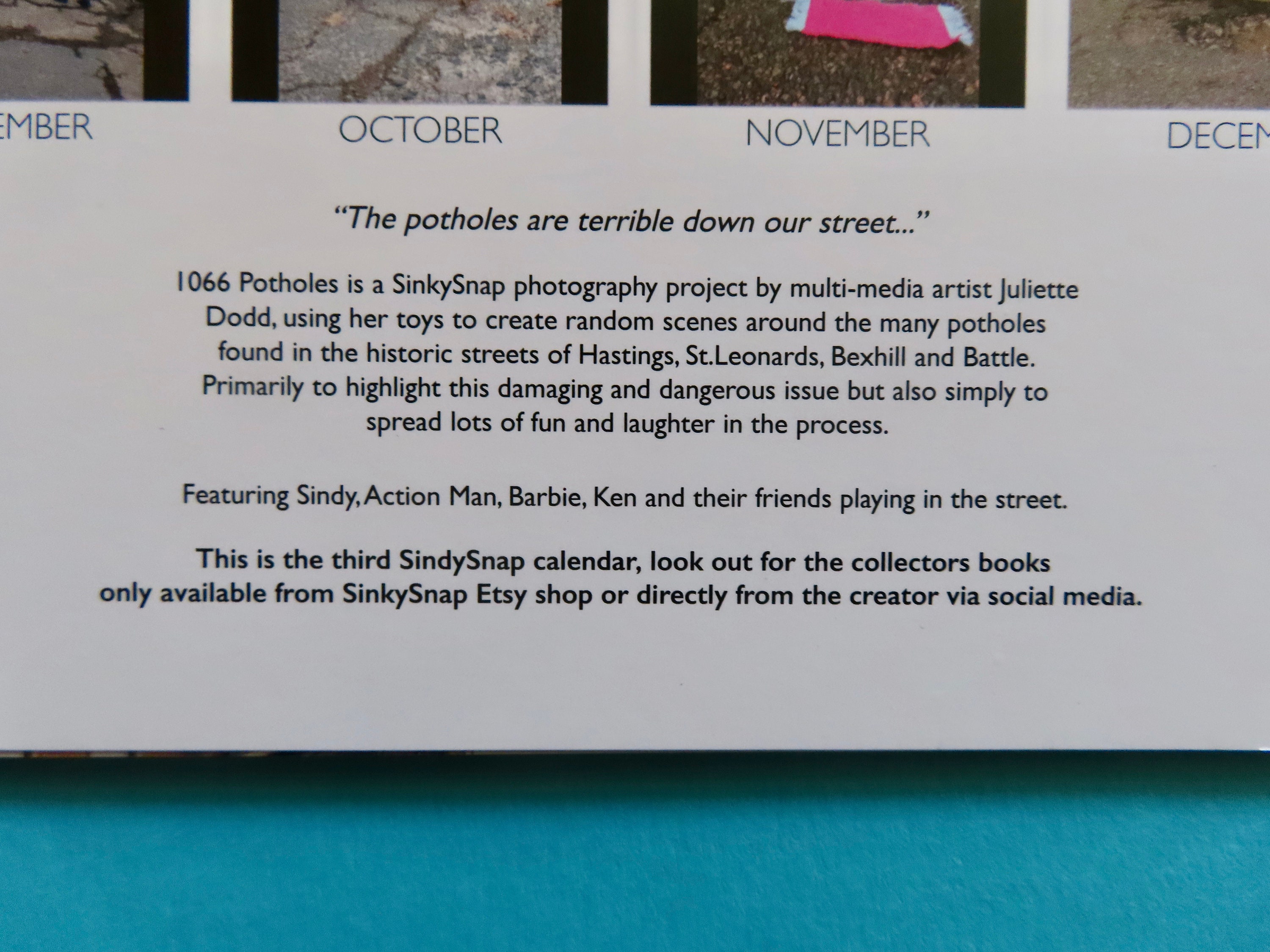 2024 Sinkysnap Calendar 1066 Potholes - Etsy