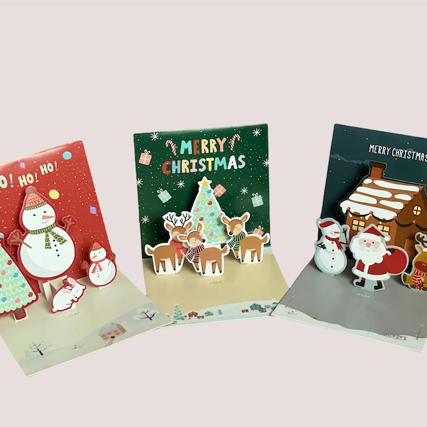 3d Christmas Card - Etsy UK
