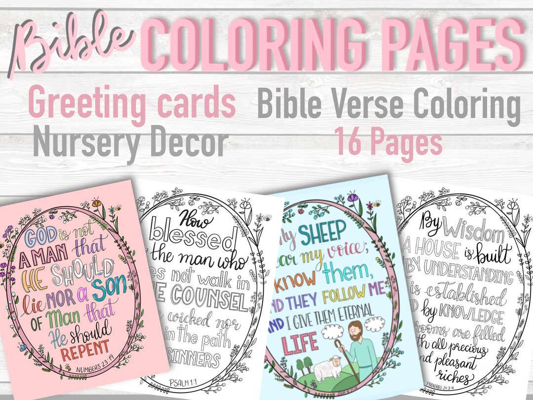 Bible Verse Coloring Pages and Full Color Illustrations | Bible Verse ...
