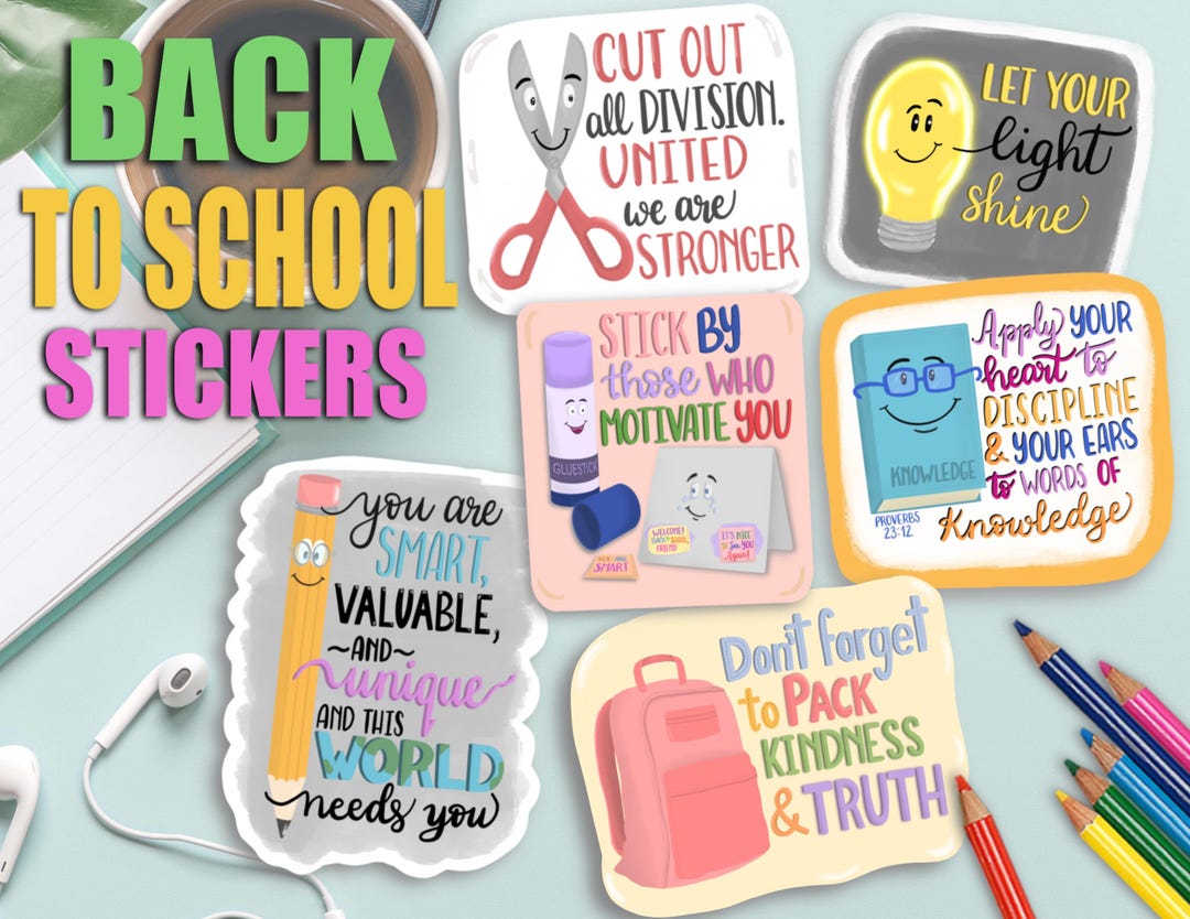 Cute Printable Stickers for Back to School | Encouraging Phrases for ...