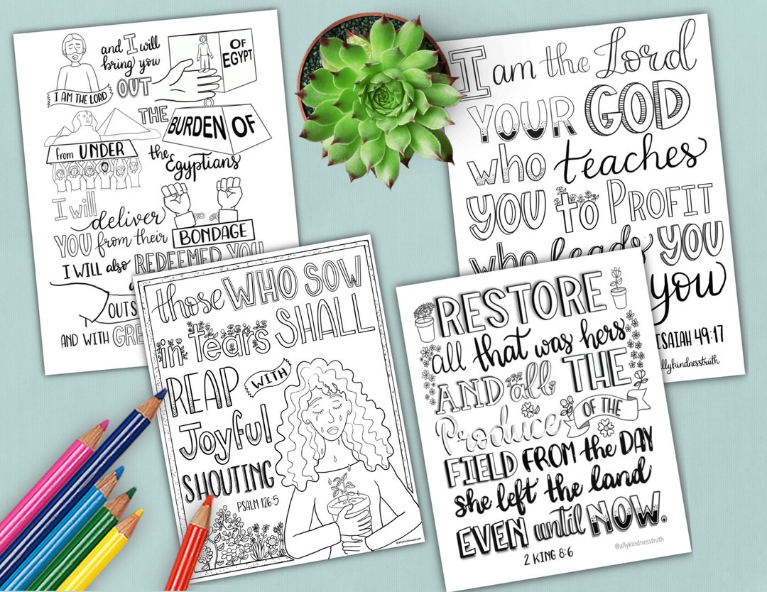 Bible Verse Coloring Pages Printable Coloring Page Christian Kids ...