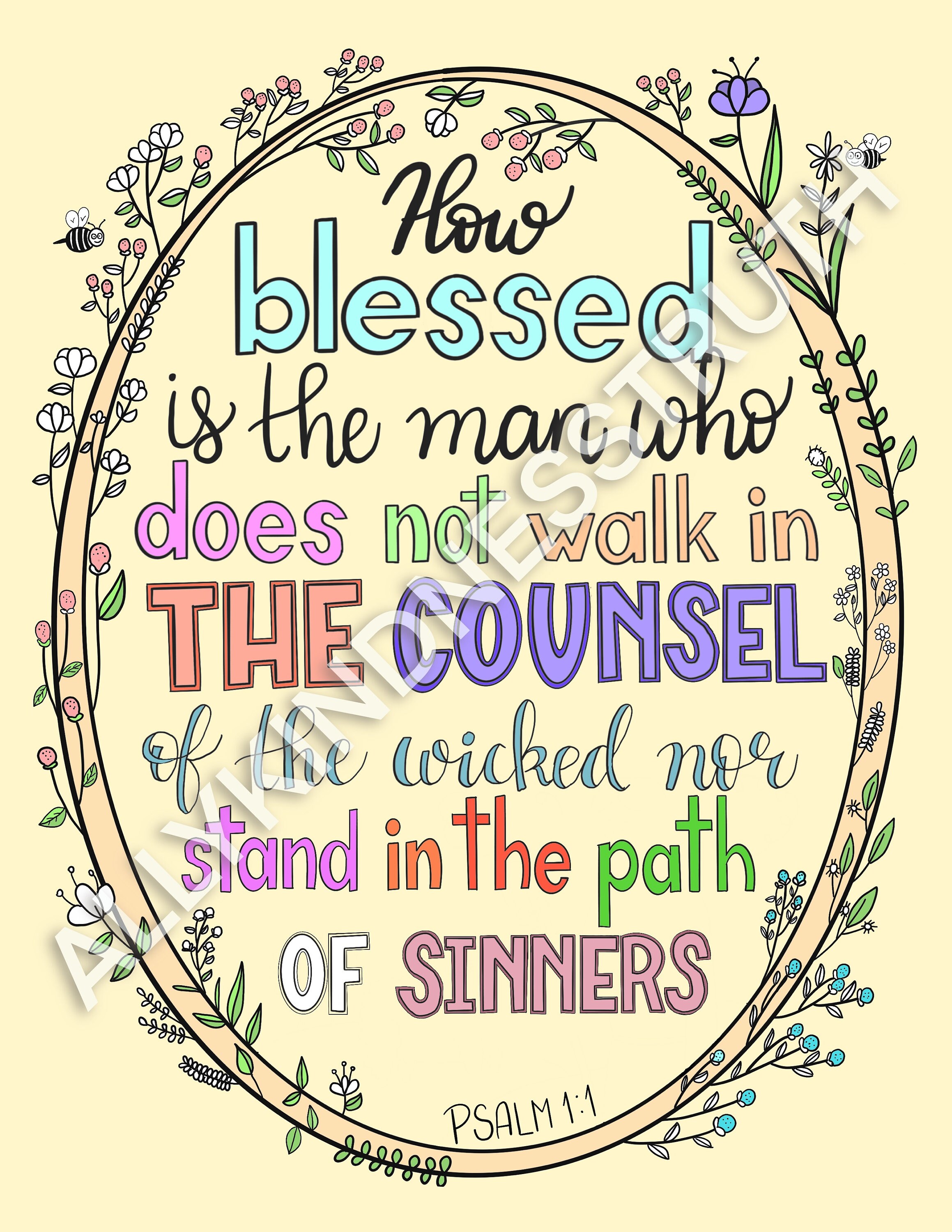 Bible Verse Coloring Pages and Full Color Illustrations | Bible Verse ...
