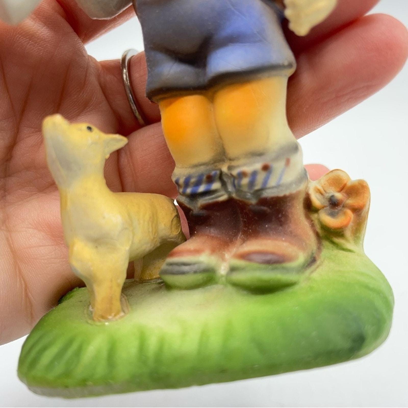 Vintage Plastic Boy With Bugle Hummel Style Figurine Home Decor Shelf ...