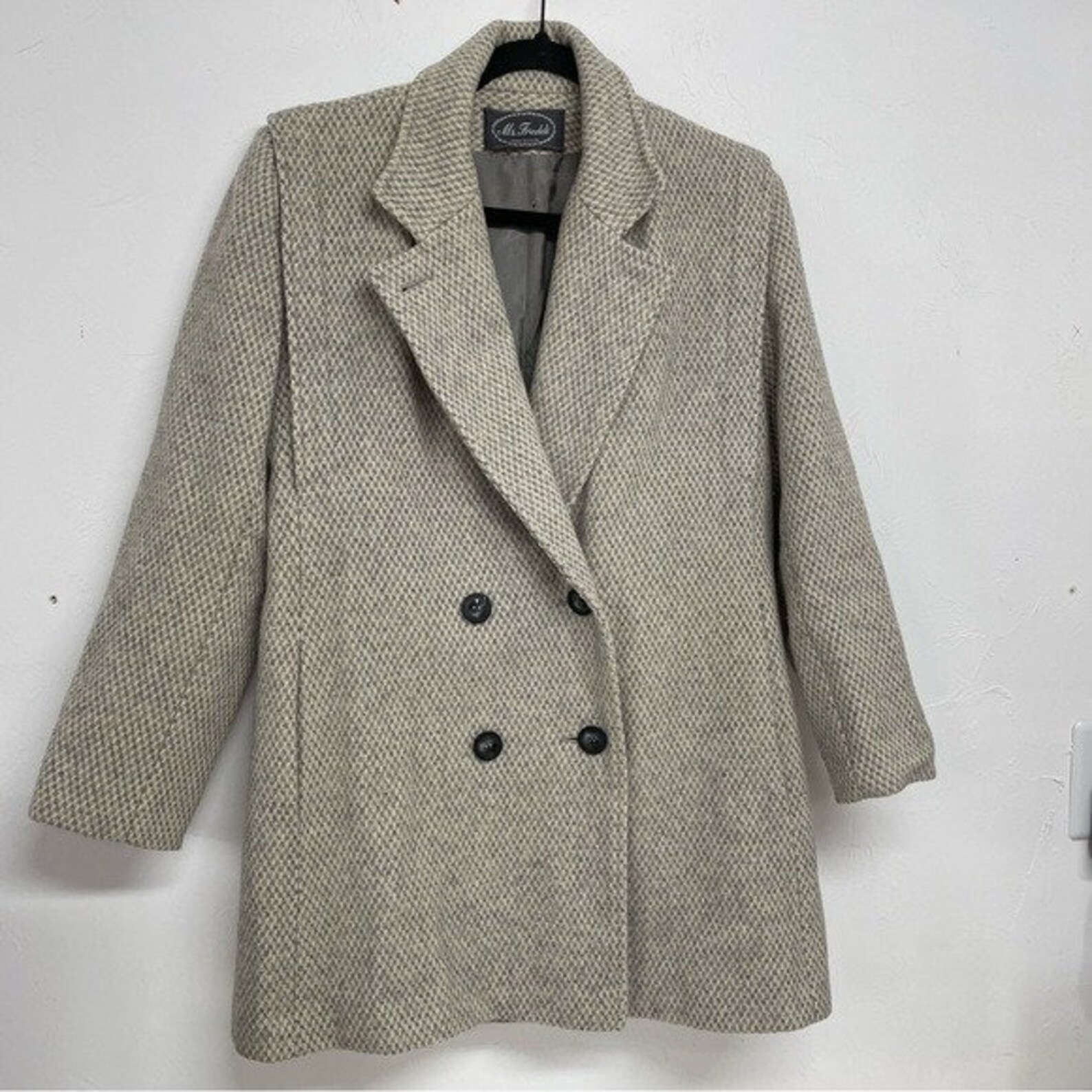 Vintage Ms Freddie Grey Wool Pea Coat S - Etsy