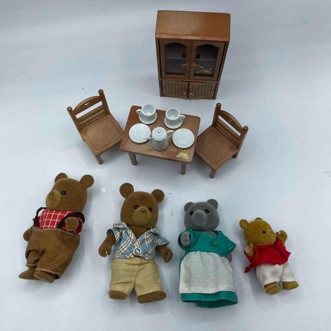 Vintage Rare Maple Town Story Furniture & Doll Set Table, Chairs China ...