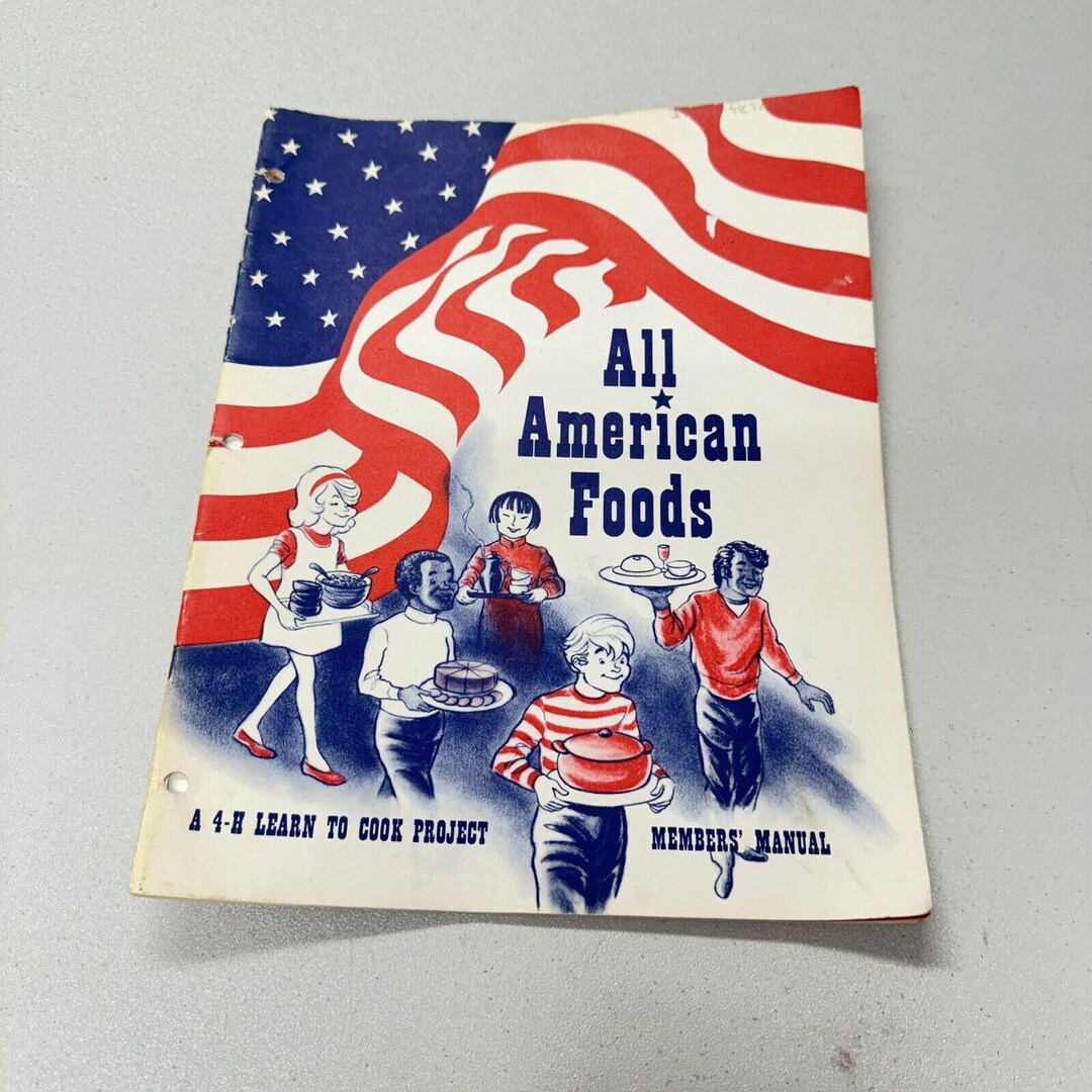 Vintage All American Food 4-H Food Project Member Manual Recipe Charts ...