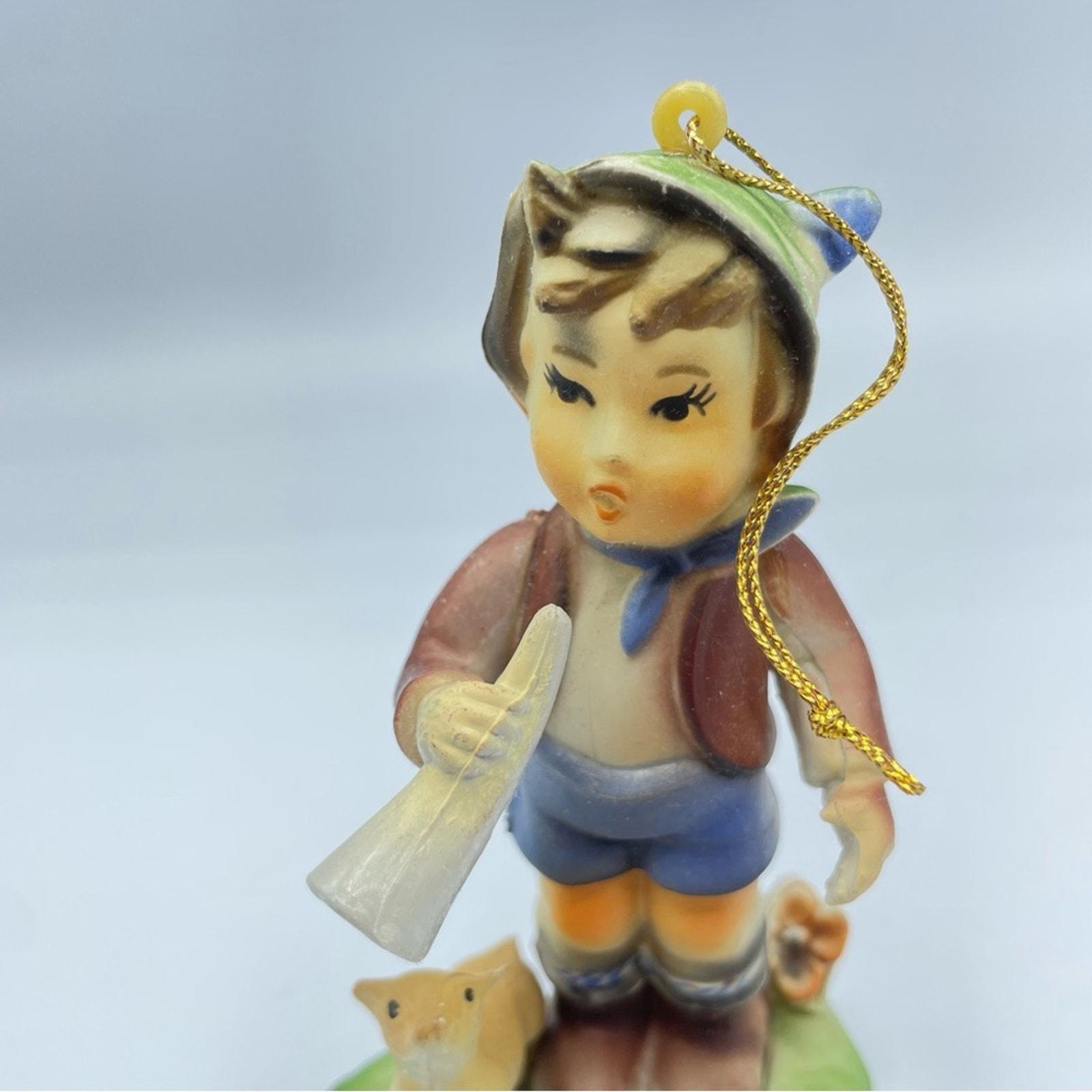 Vintage Plastic Boy With Bugle Hummel Style Figurine Home Decor Shelf ...