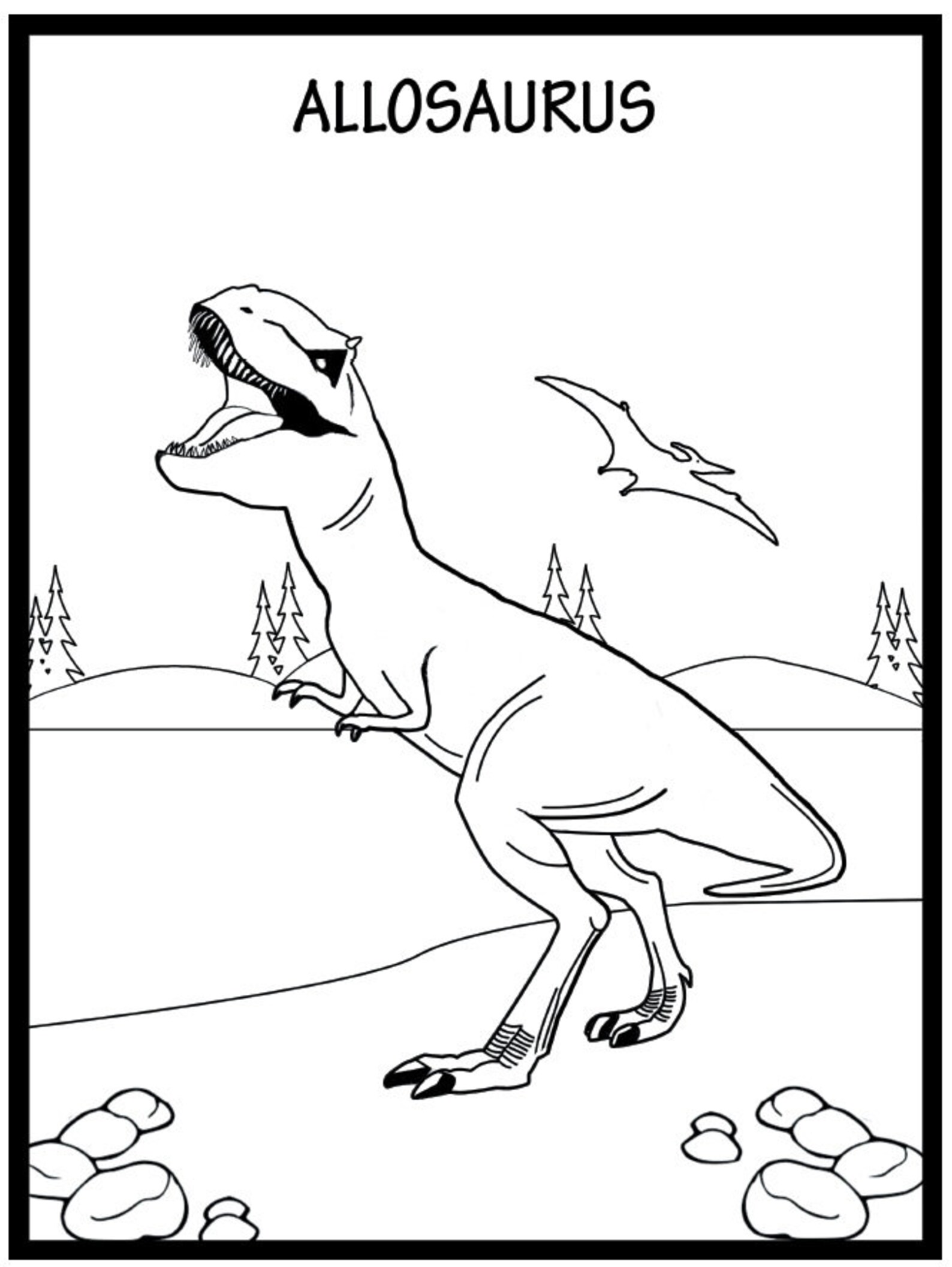 Dinosaur Coloring Pages With Fun Facts - Volume 2, Dinosaur Printables ...