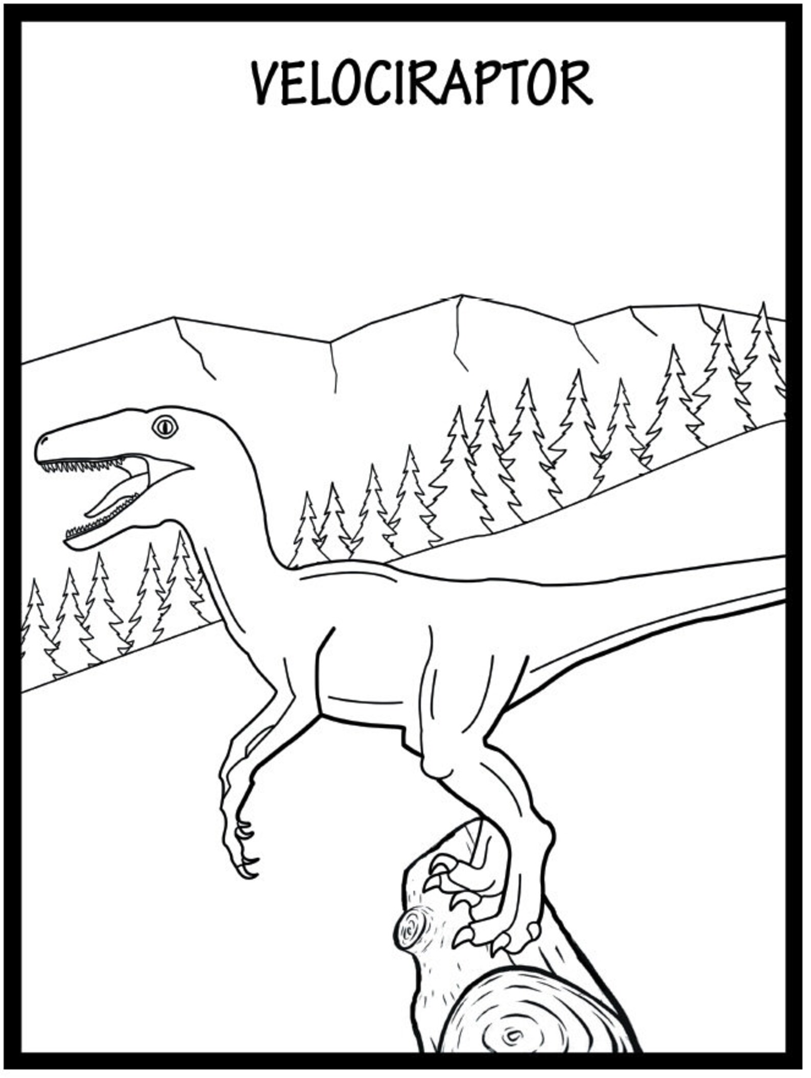 Dinosaur Coloring Pages With Fun Facts - Volume 1, Dinosaur Printables ...