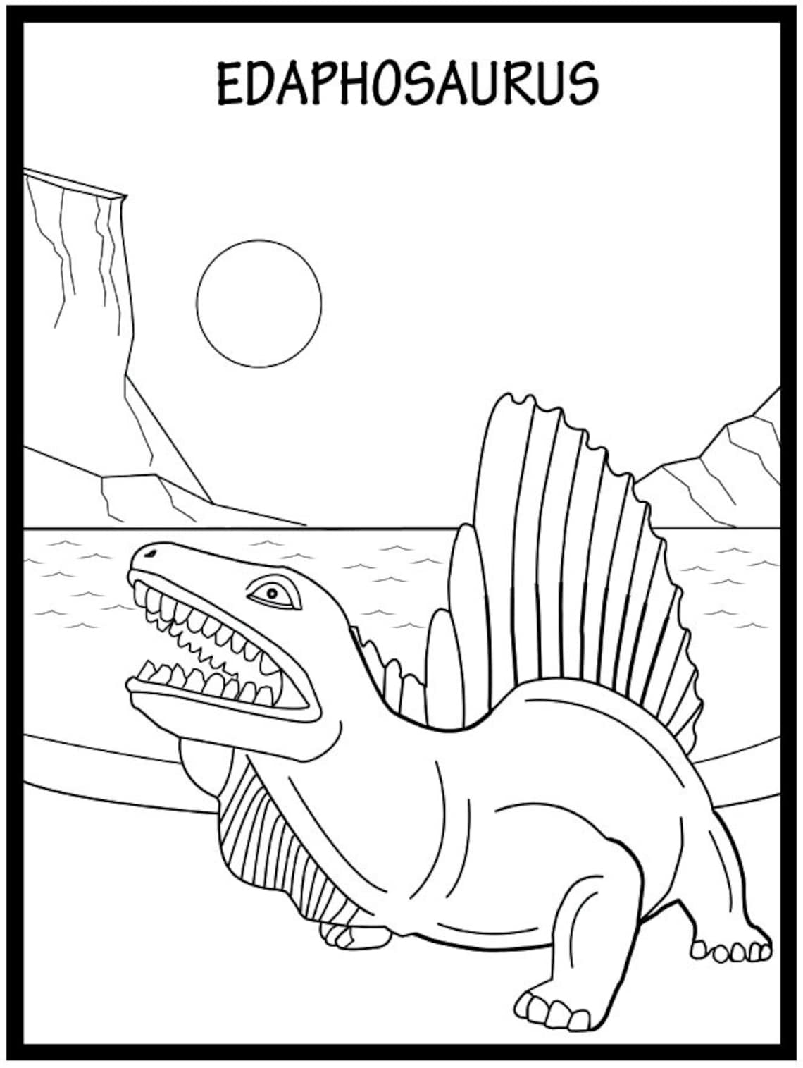 Dinosaur Coloring Pages With Fun Facts - Volume 1, Dinosaur Printables ...