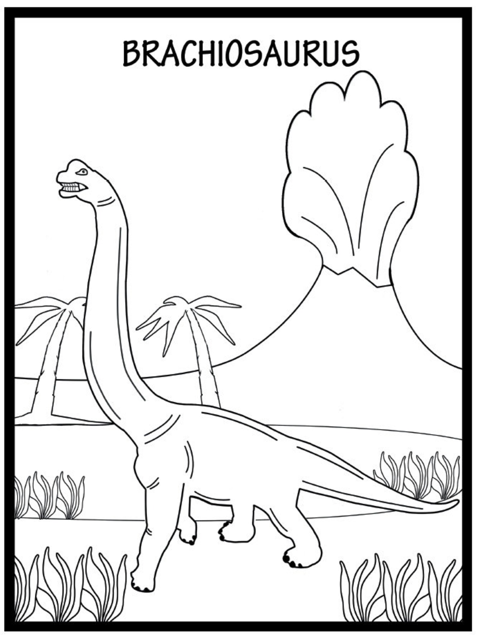 Dinosaur Coloring Pages With Fun Facts - Volume 2, Dinosaur Printables ...