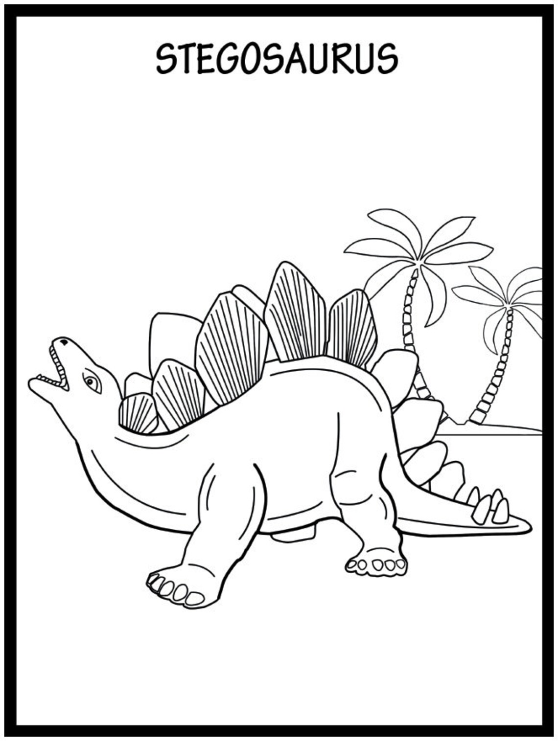 Dinosaur Coloring Pages With Fun Facts - Volume 1, Dinosaur Printables ...