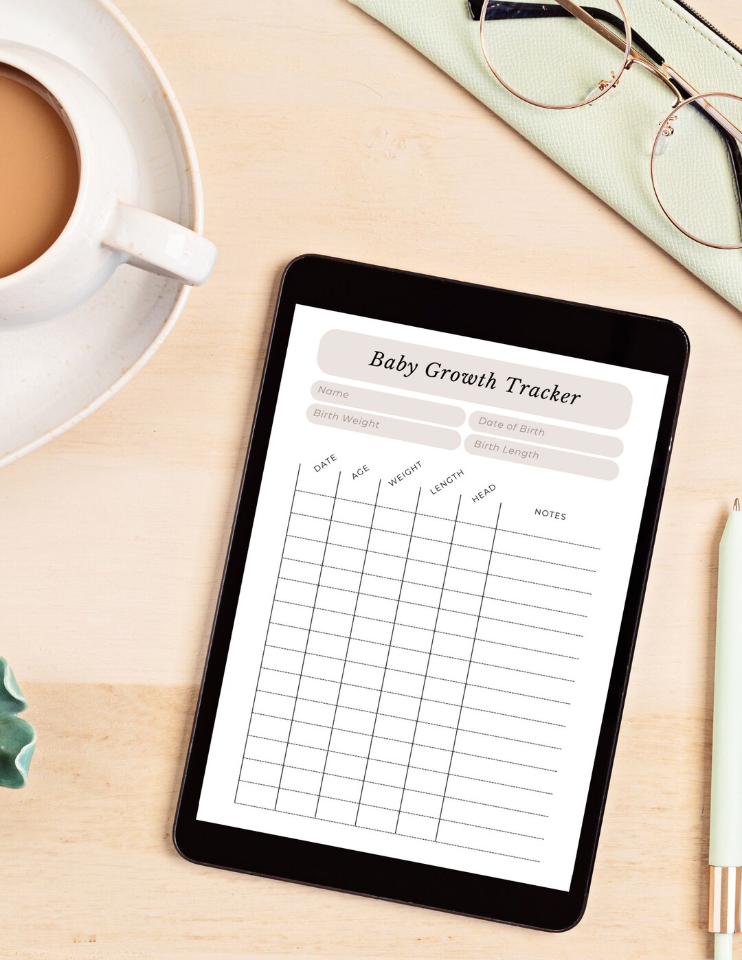 Baby Growth & Milestone Tracker | Digital Download | Print at Home - Etsy