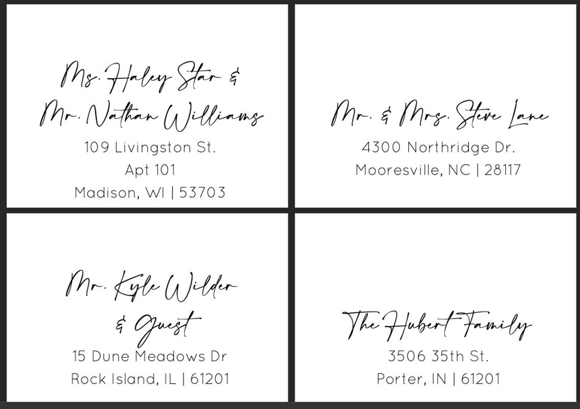 Bulk Custom Envelope Return Address on Back | Wedding Envelope ...