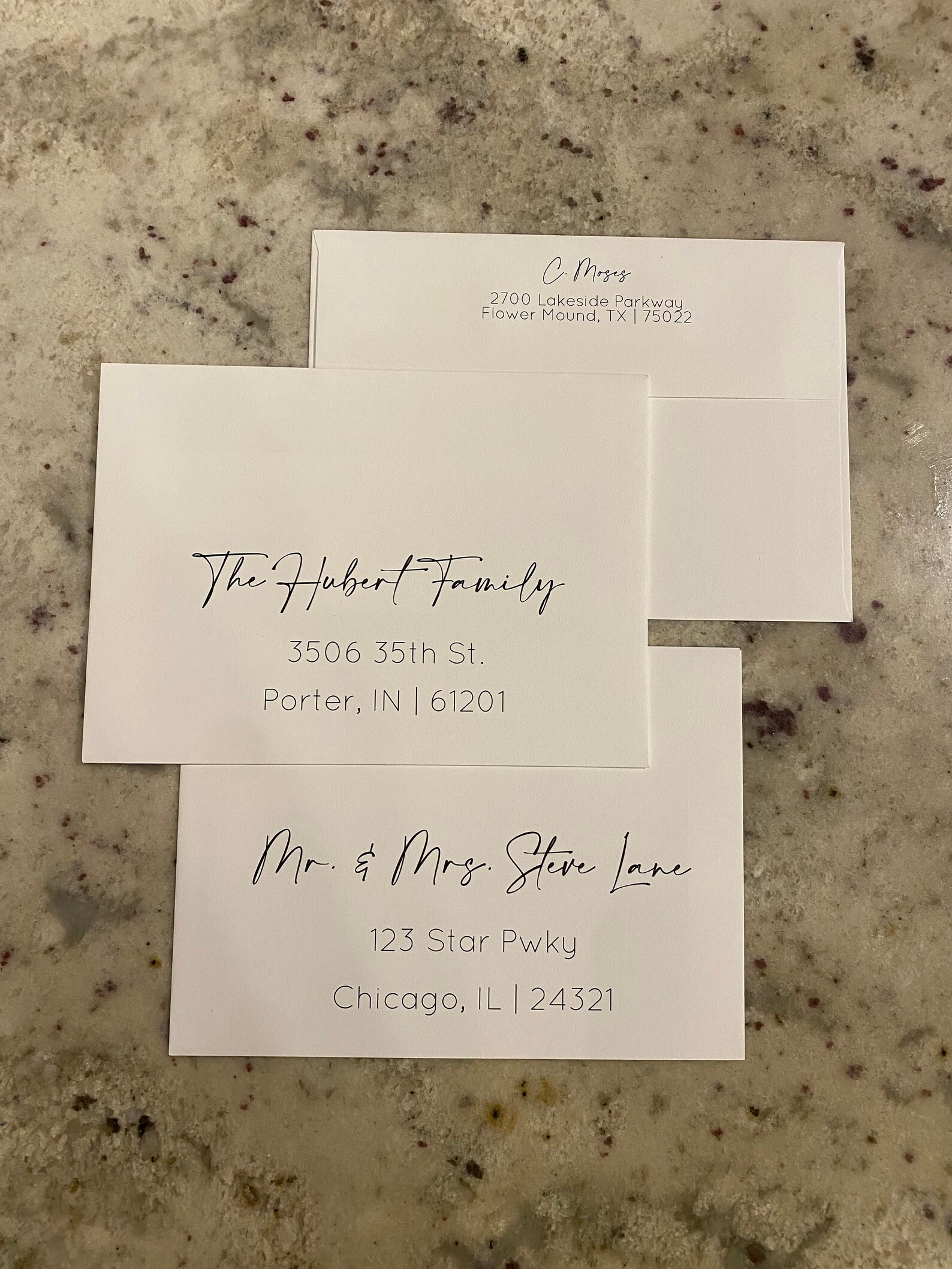 Bulk Custom Envelope Return Address on Back Wedding Envelope | Etsy