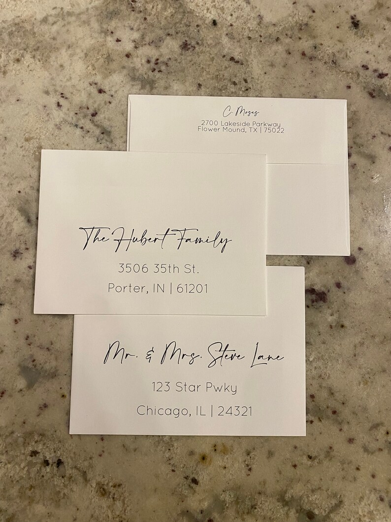 Bulk Custom Envelope Return Address on Back | Wedding Envelope ...