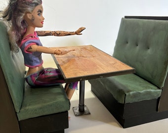 Miniature Diner Booth Diner Booth Replica Diner Booth Diorama Scale ...