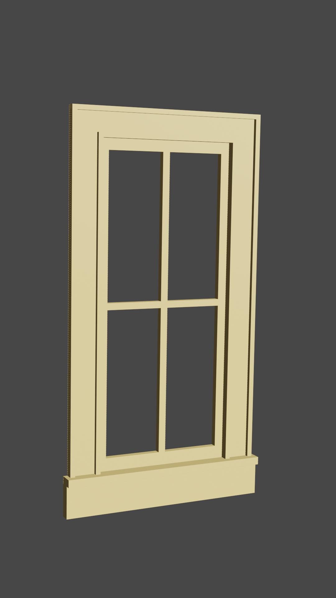 Dollhouse Window STL File | Yorktown Style, 3D Print (digital) - Etsy