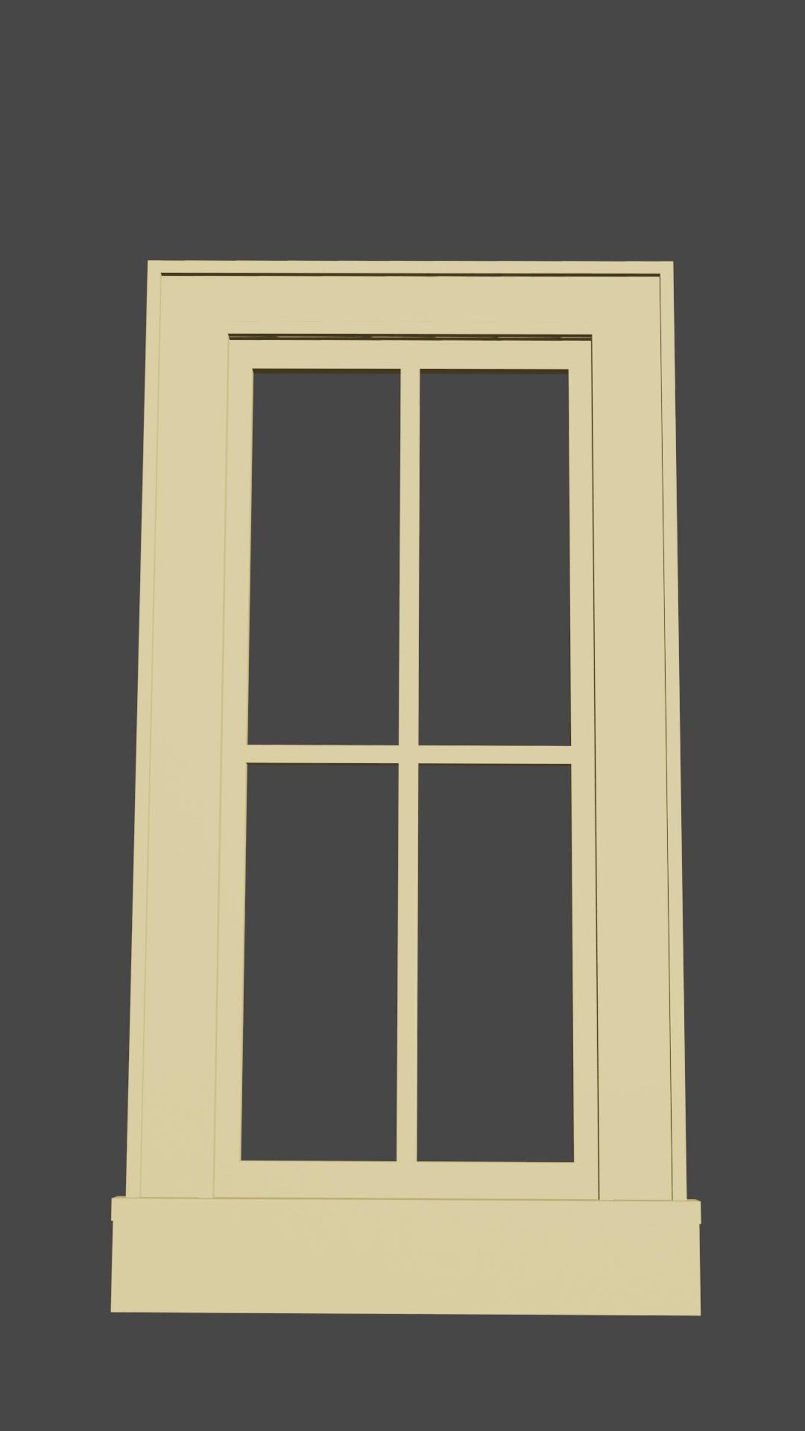 Dollhouse Window STL File | Yorktown Style, 3D Print (digital) - Etsy