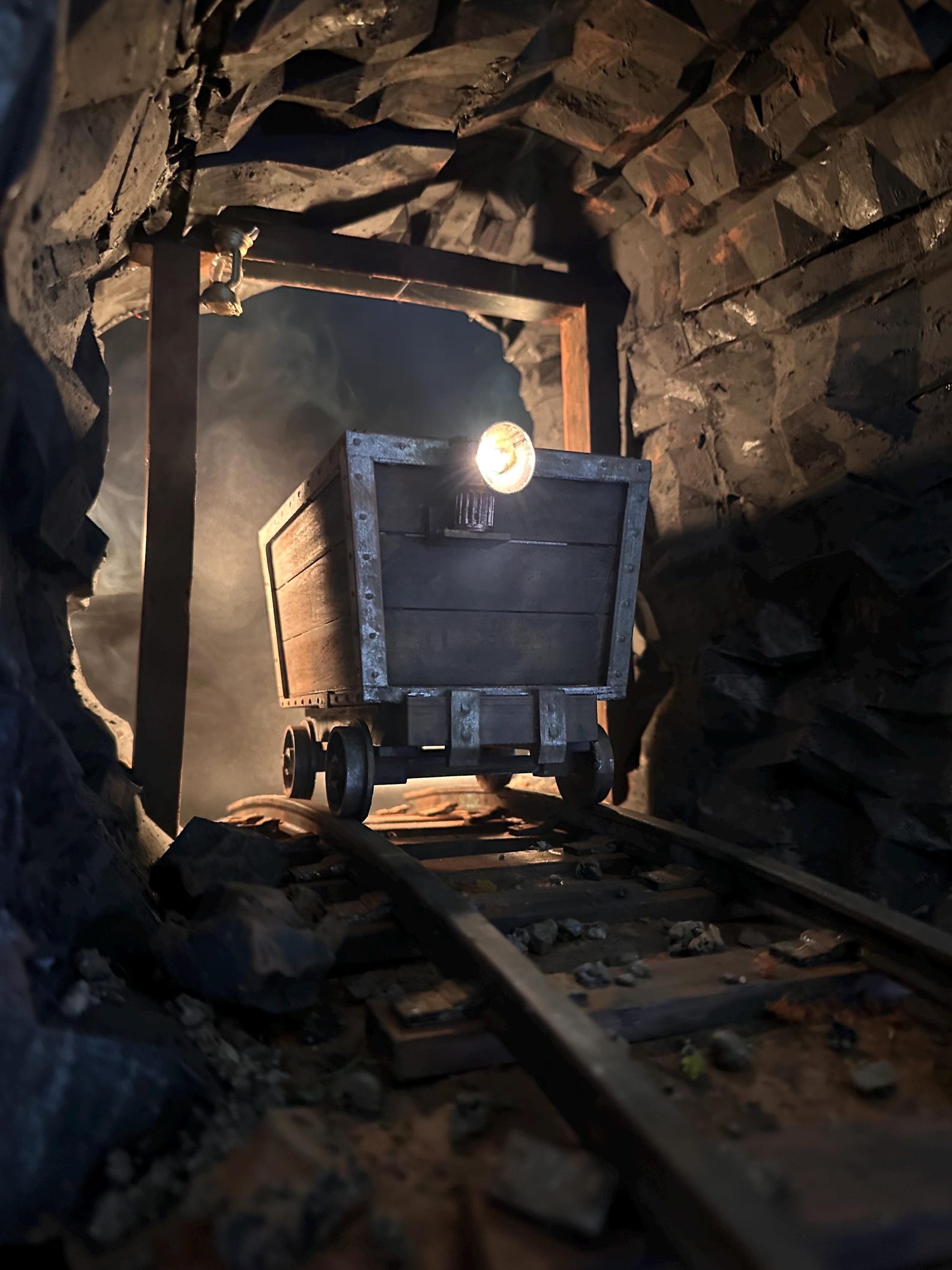 Miniature Mine Cart Diorama: 1/12 Scale Replica - Etsy
