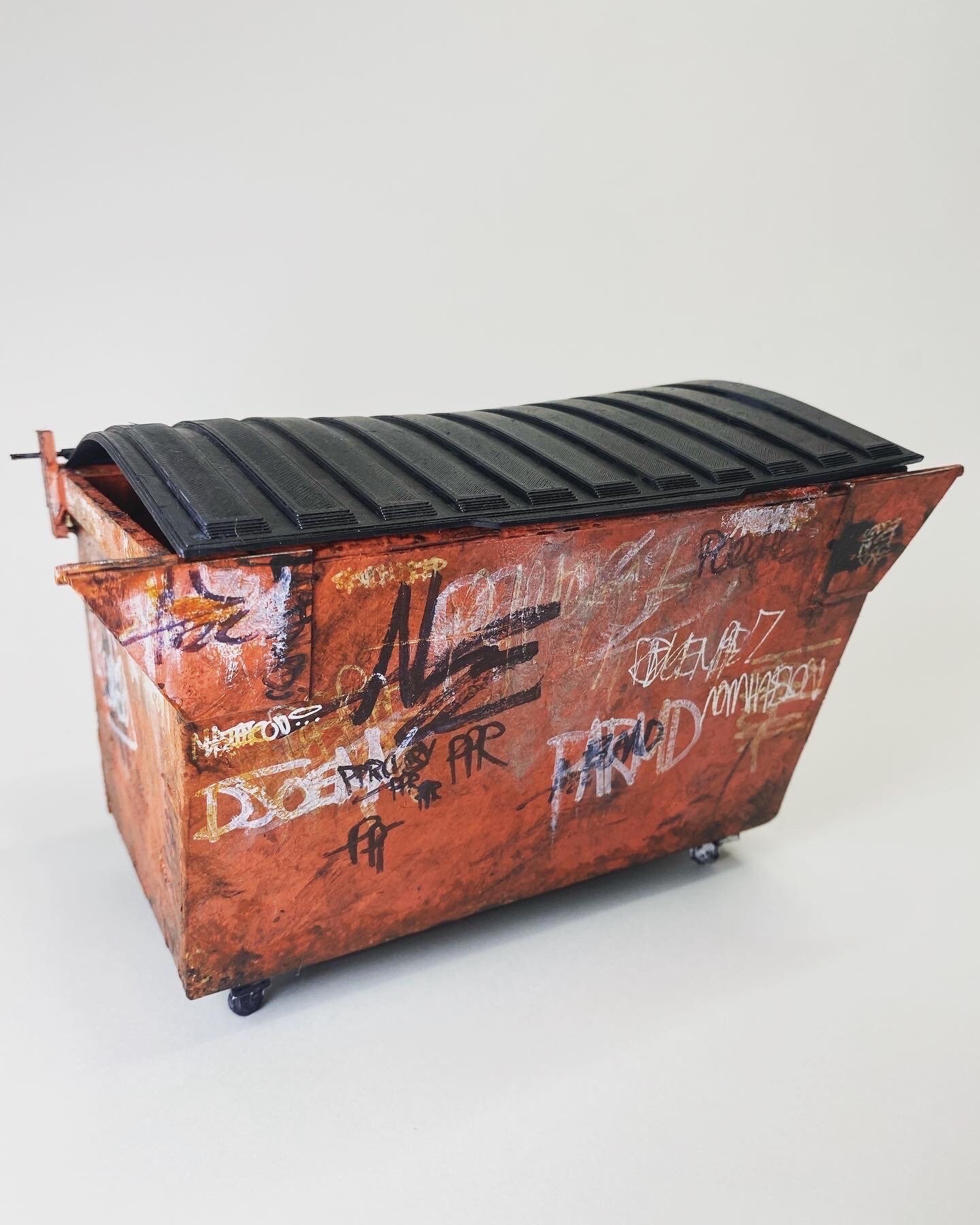 Miniature Dumpster Desktop Dumpster 1:12 Scale Rolloff Dumpster Dab ...