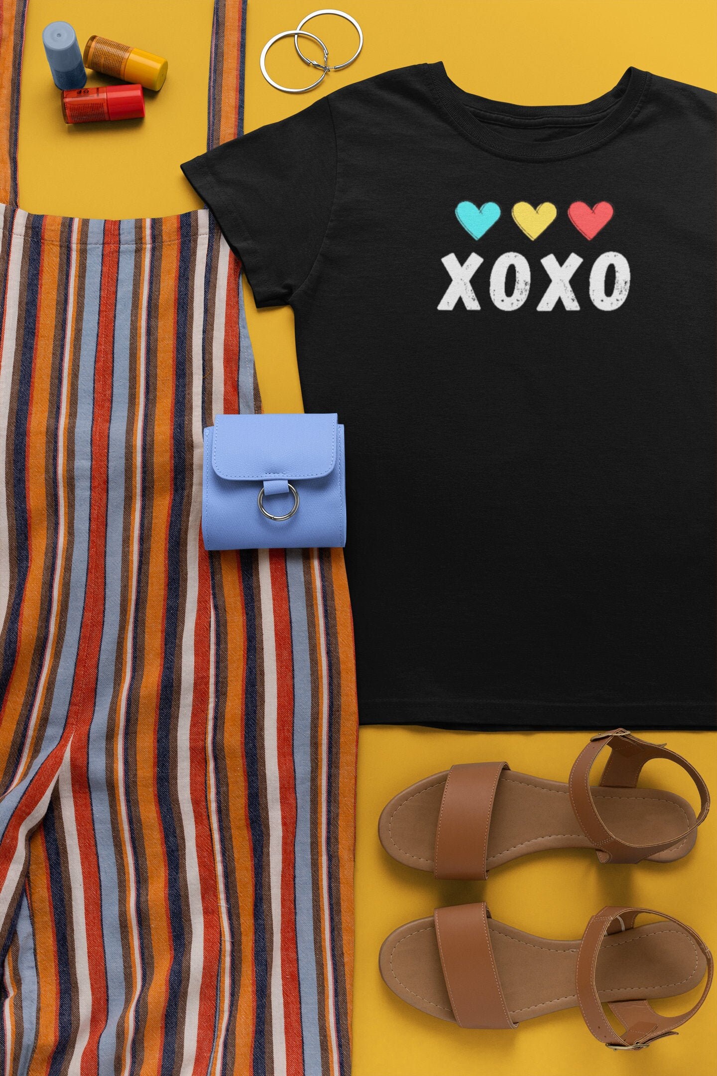 XOXO Love Heart Short Sleeve Tee, Women's Graphic T'shirt, Ladies Gift ...