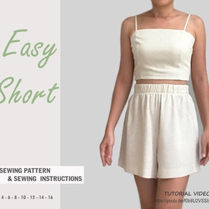 Combo 3 Sewing Patterns, Linen Cami Top, Cami Top, Easy Short, Instant ...