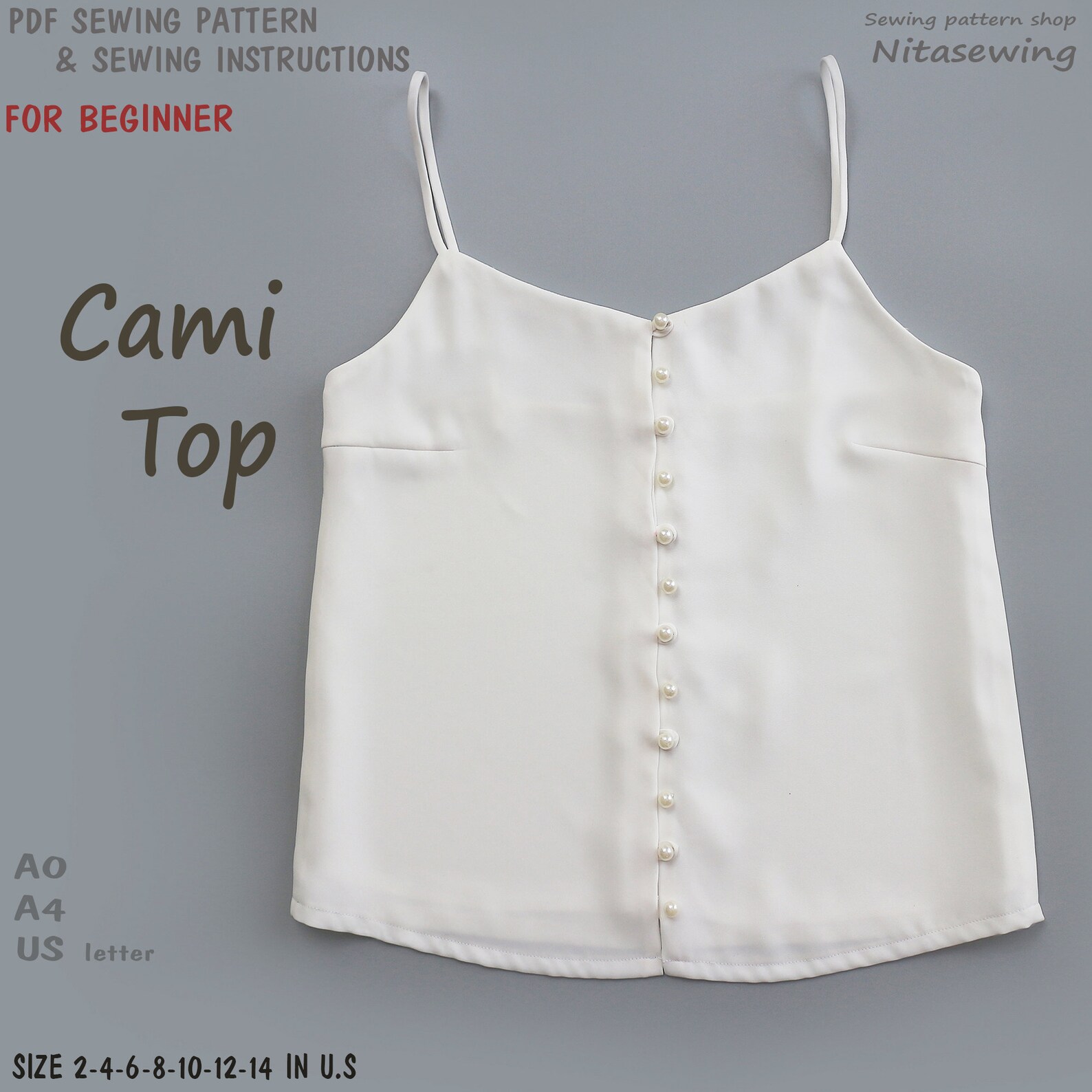 Combo 3 Sewing Patterns, Linen Cami Top, Cami Top, Easy Short, Instant ...