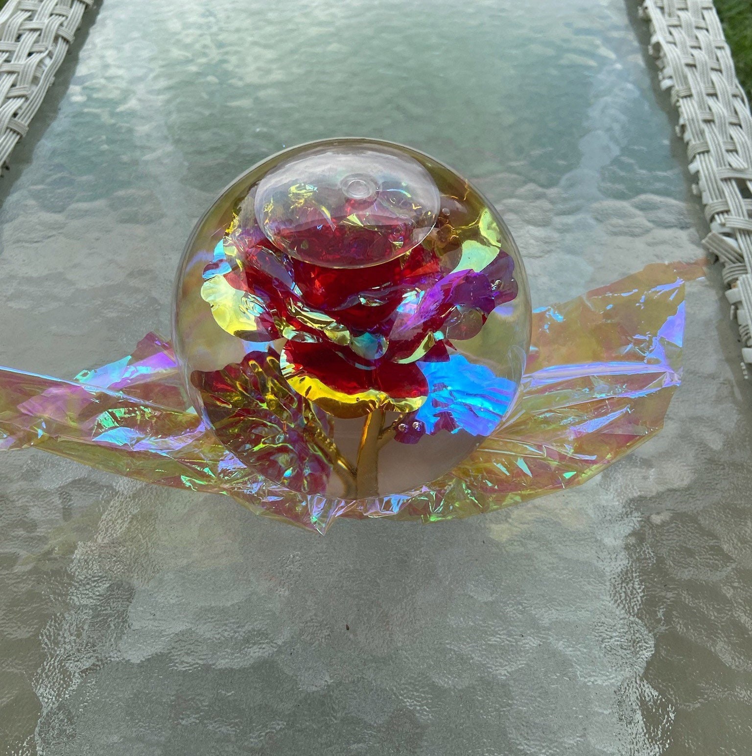 Red Galaxy Rose Globe - Etsy