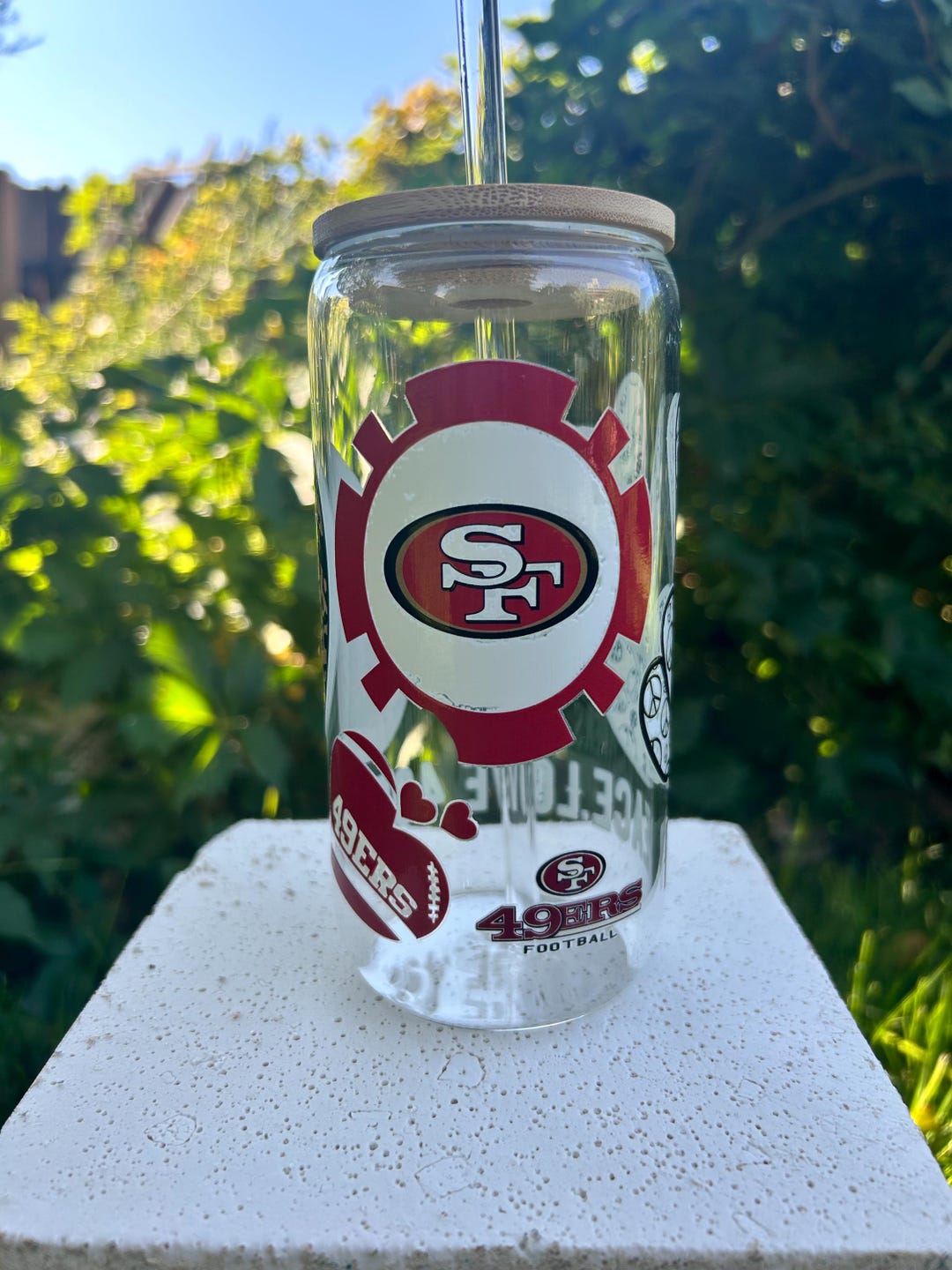 49ers Glass Tumbler - Etsy
