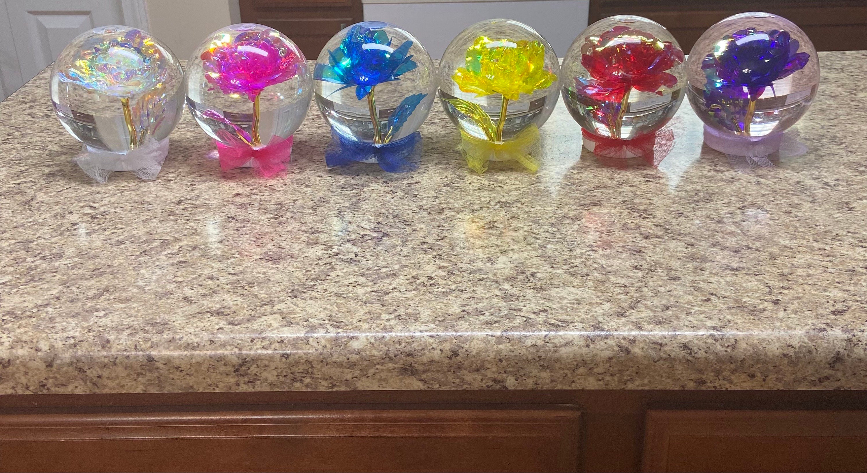 Red Galaxy Rose Globe - Etsy