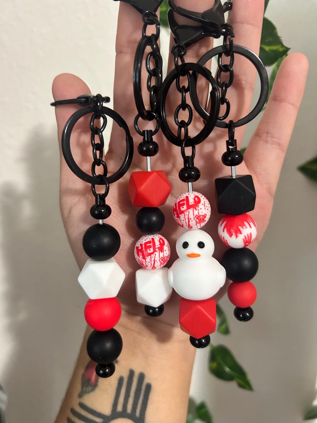 Beaded Horror Key Chain - Etsy