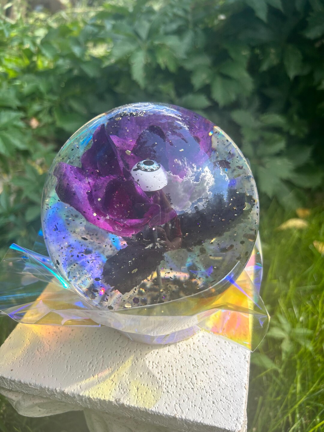 Purple Eyeball Halloween Rose Globe - Etsy