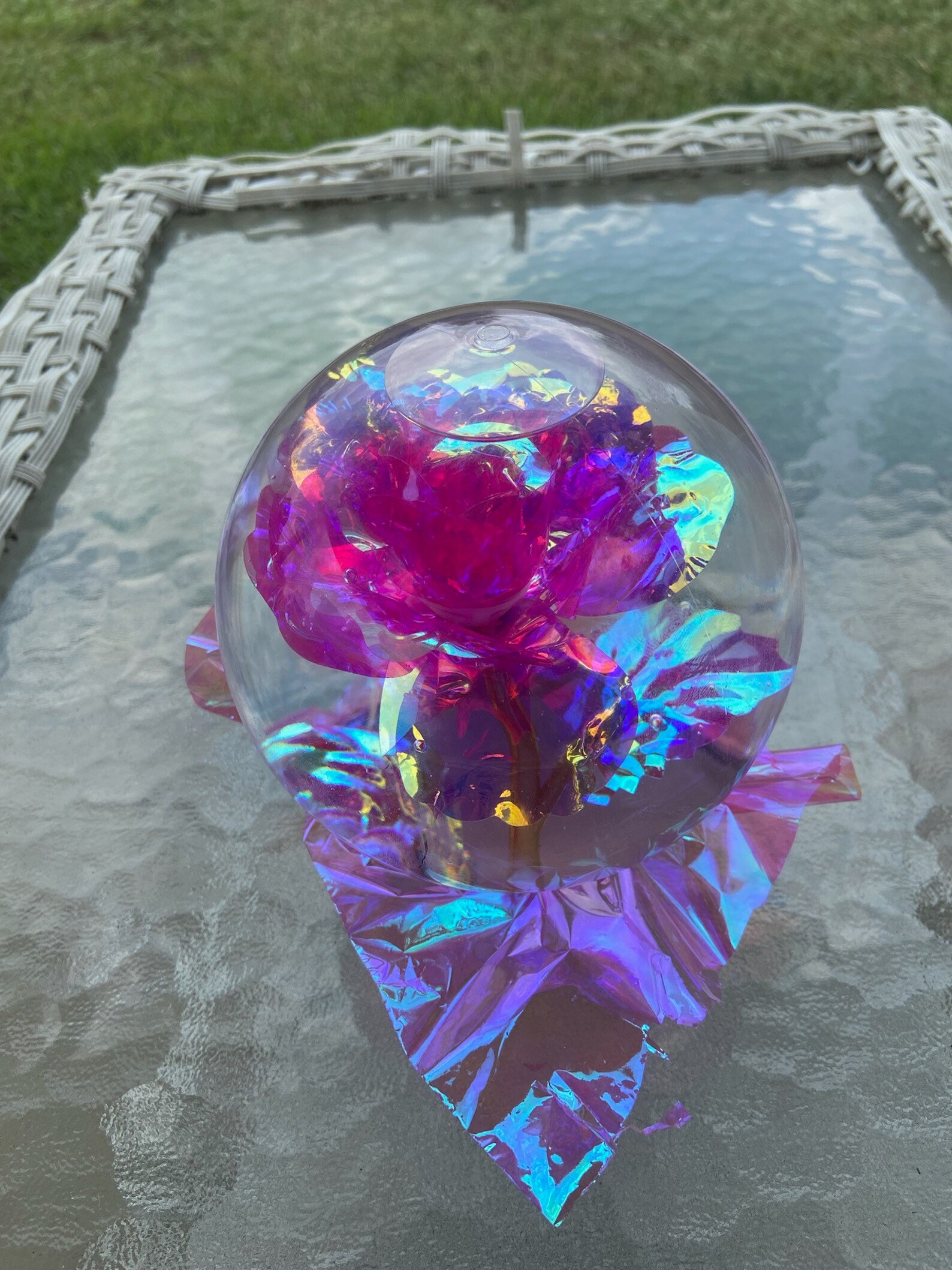 Pink Galaxy Rose Globe - Etsy