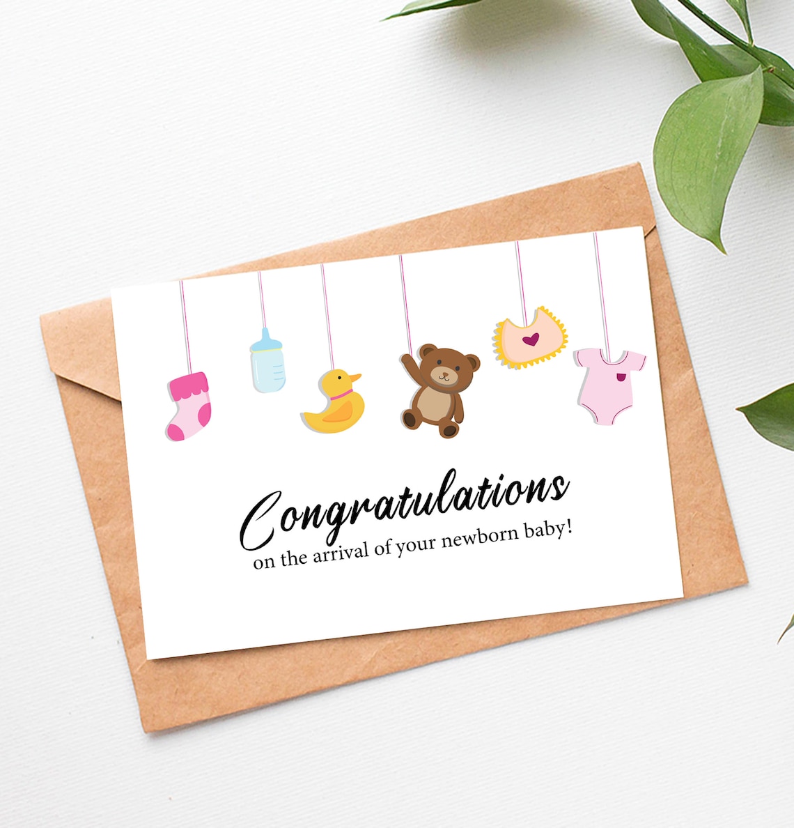 Printable Congratulations on Your Newborn Baby/ Welcome Baby Card - Etsy