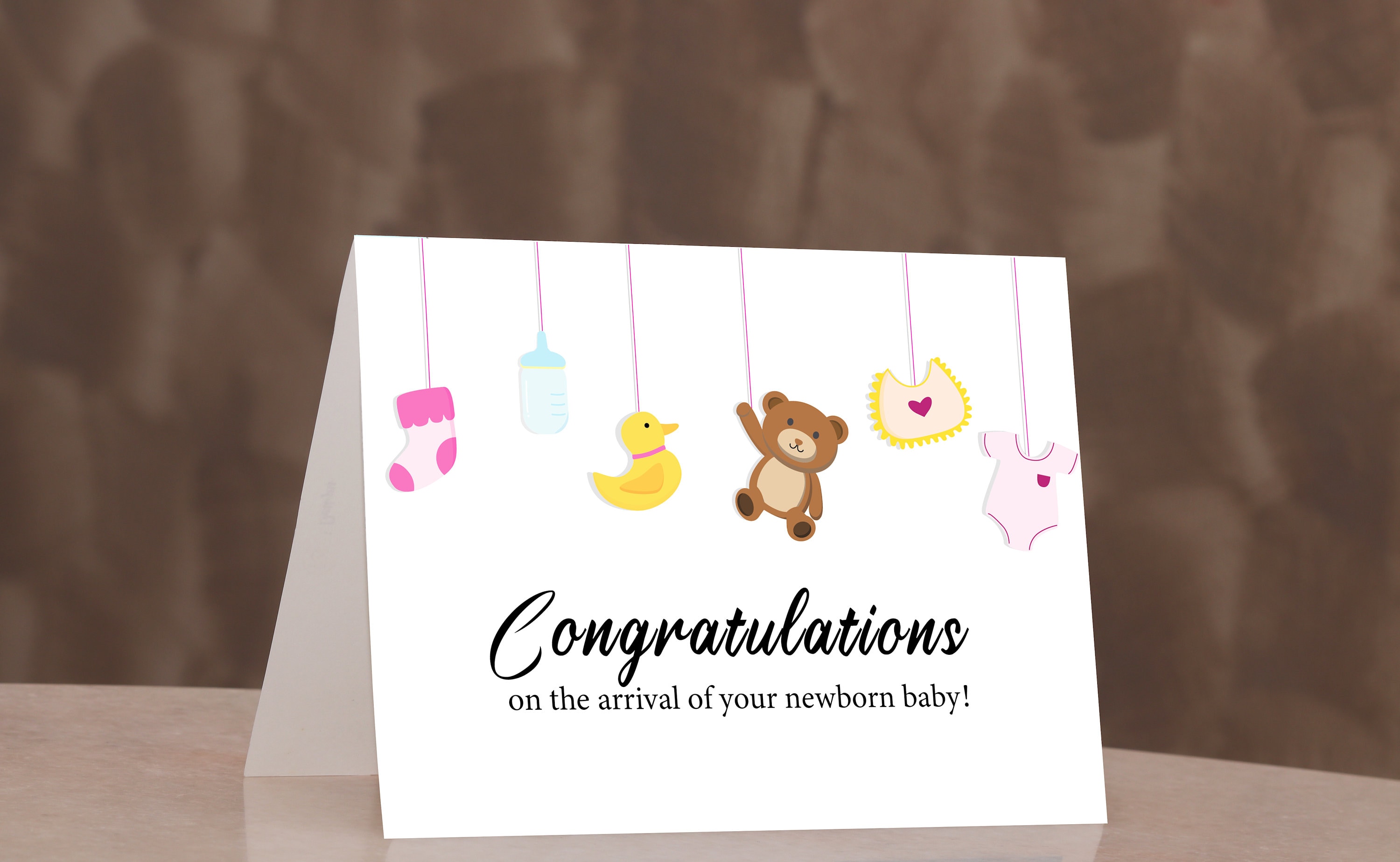 Printable Congratulations on Your Newborn Baby/ Welcome Baby Card - Etsy