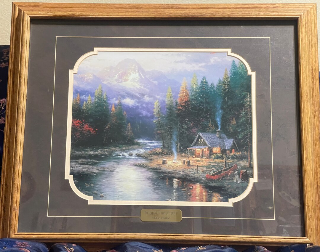 Thomas Kincade - the End of a Long Day II - Framed - Great Shape ...