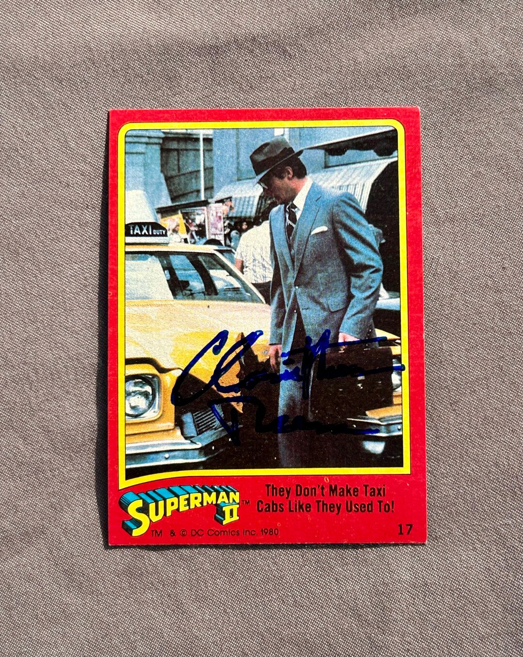 Christopher Reeve as Superman Genuine Hand Signed Movie Card Authentic ...