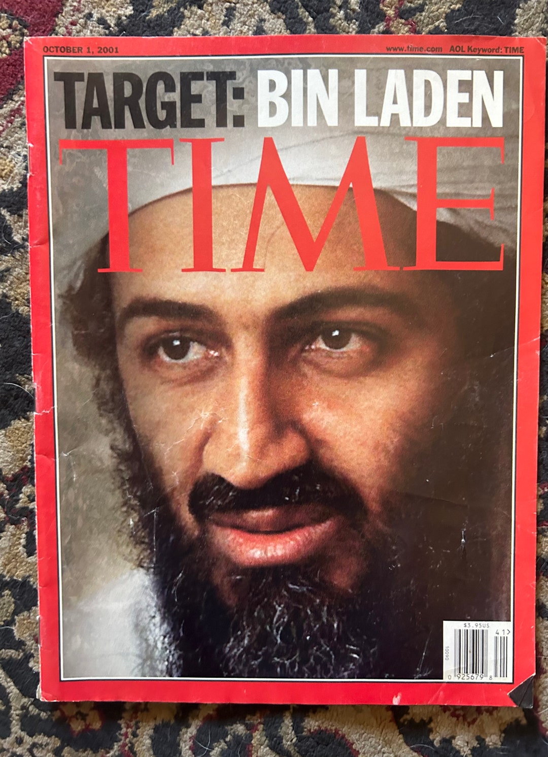 Vintage Time Magazine - October 1, 2001 - “target Osama Bin Laden ...